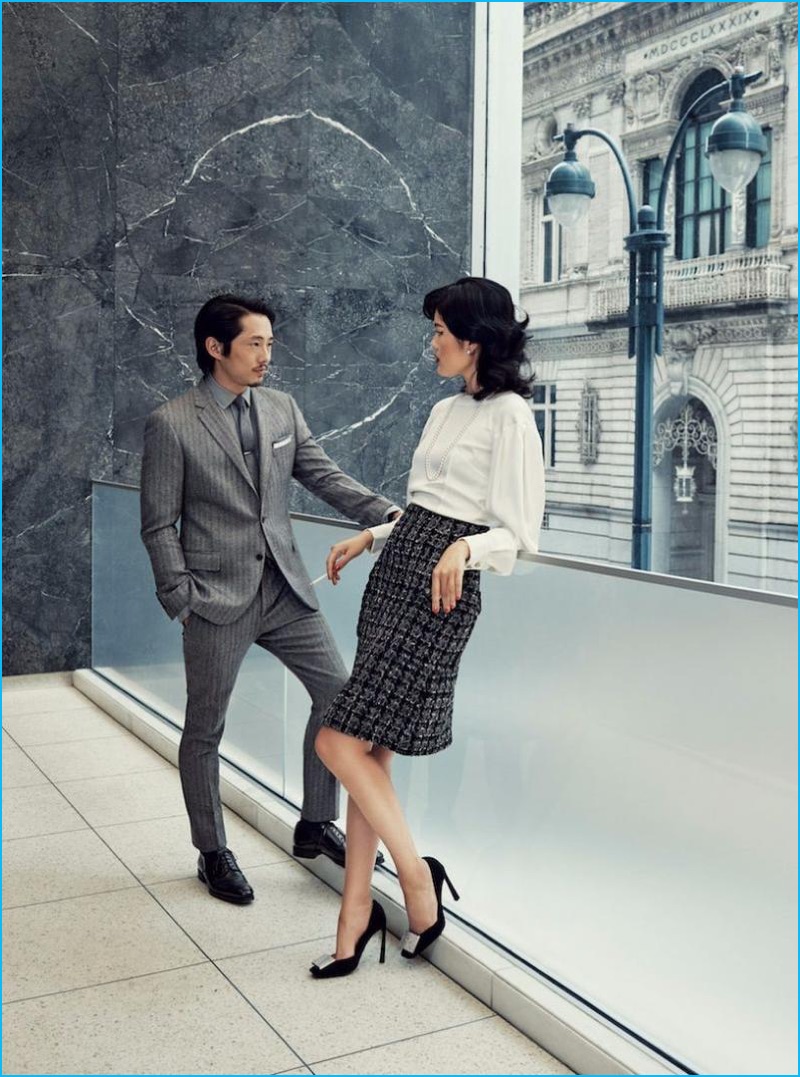 Steven Yeun Dons Tweed Suits for American GQ – The Fashionisto