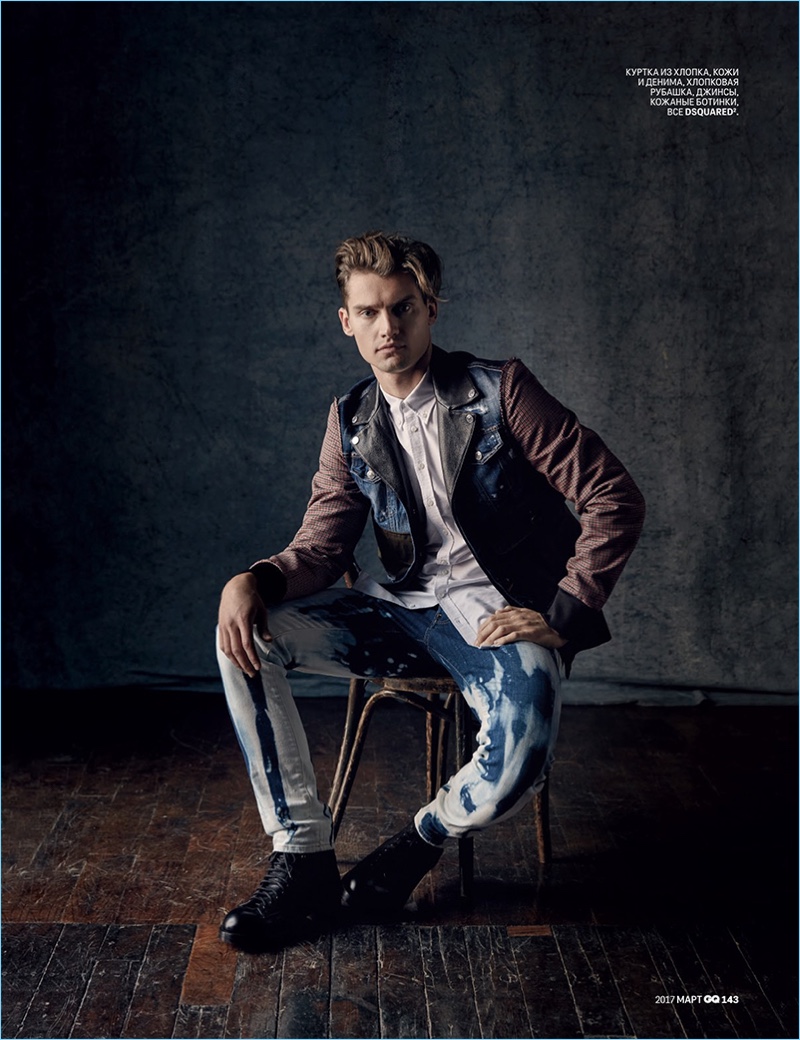 Vladimir Ivanov Models 14 Spring Looks for GQ Russia – The Fashionisto