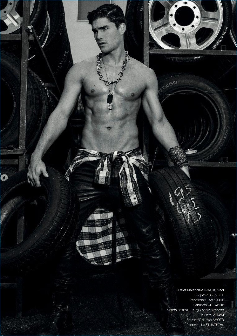 Charlie Matthews Rocks Leather for Risbel Editorial – The Fashionisto