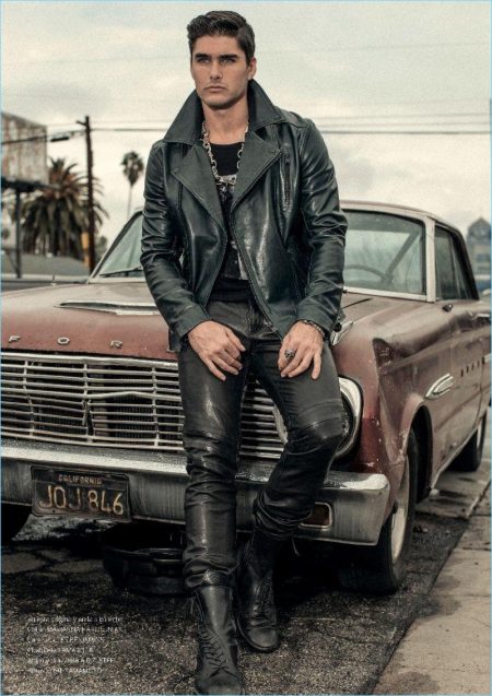 Charlie Matthews Rocks Leather for Risbel Editorial – The Fashionisto