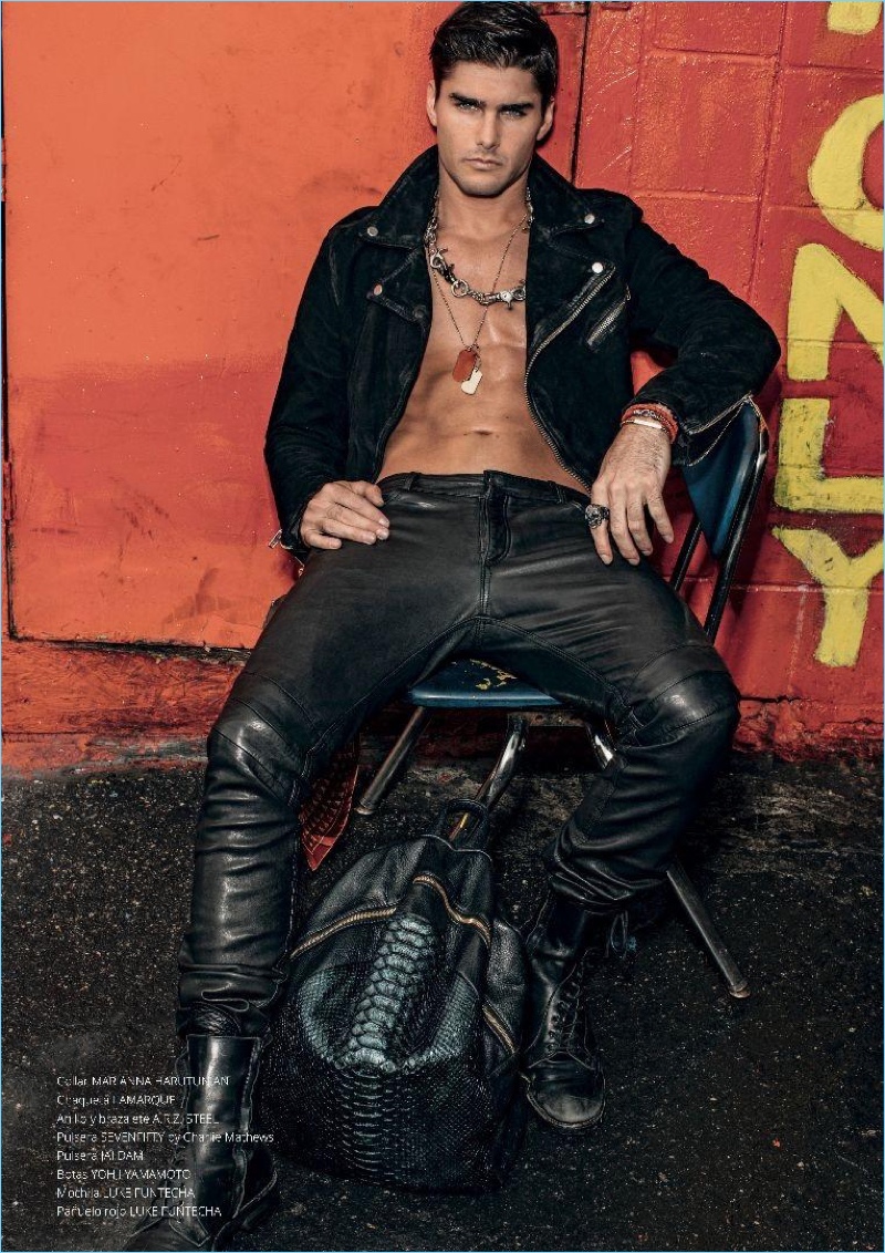 Charlie Matthews Rocks Leather for Risbel Editorial – The Fashionisto