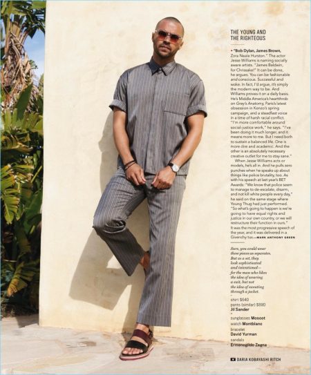 Jesse Williams Sports Summer Looks for GQ Style, Talks Activism – The ...