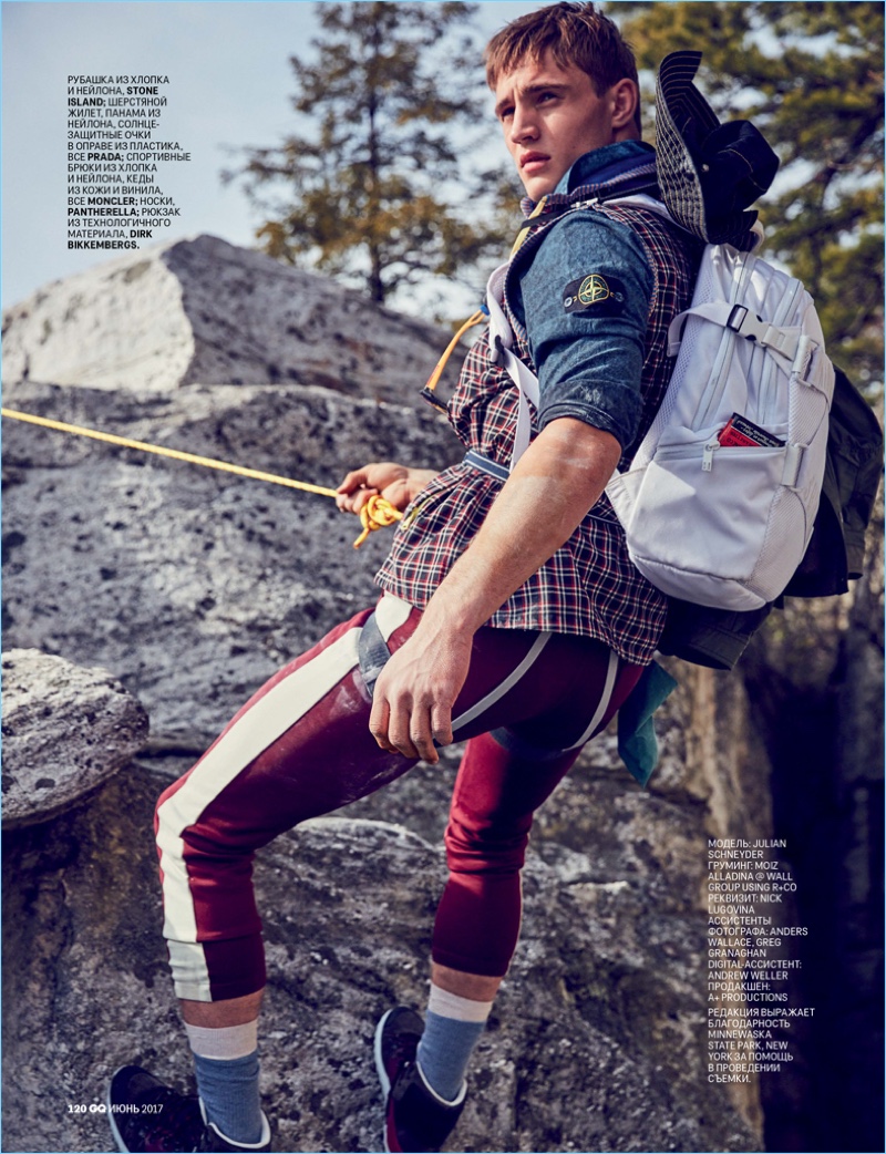 Julian Schneyder Goes Rock Climbing for GQ Russia – The Fashionisto