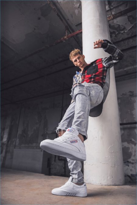 Machine Gun Kelly 2017 Reebok Club C Overbranded Campaign