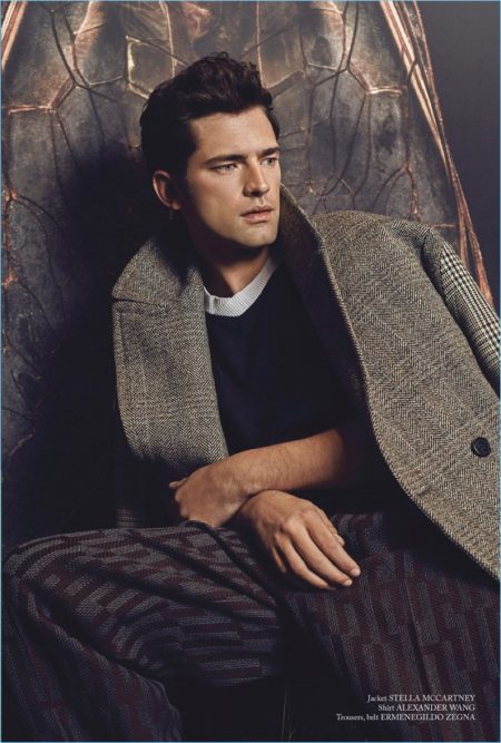 Sean O’Pry Sports Leather + More for Glass Cover Shoot – The Fashionisto