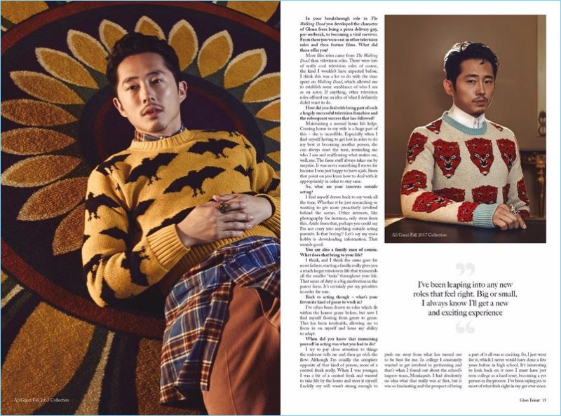 Steven Yeun | Glass Men | 2017 | Photo Shoot | Gucci