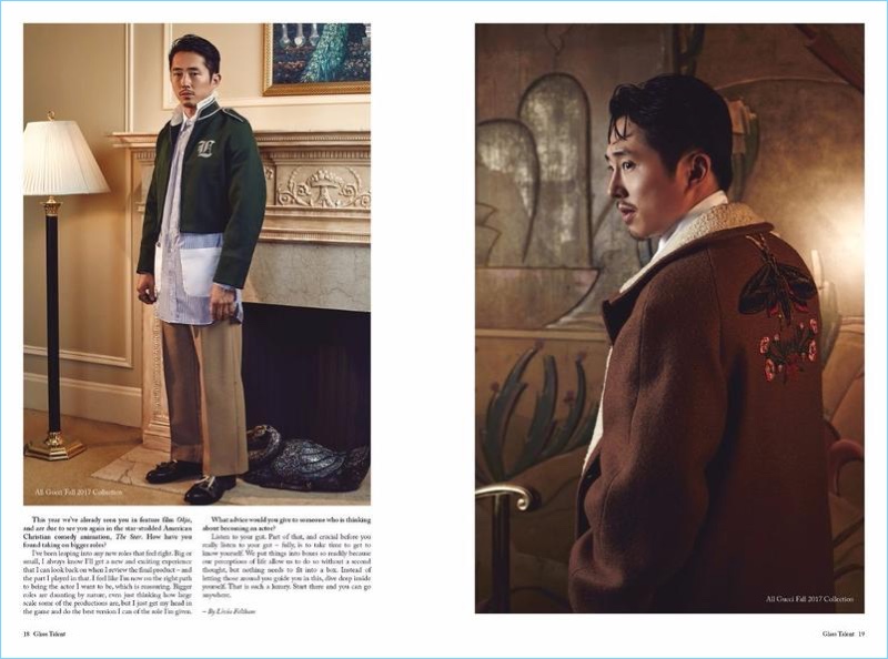 Steven Yeun | Glass Men | 2017 | Photo Shoot | Gucci