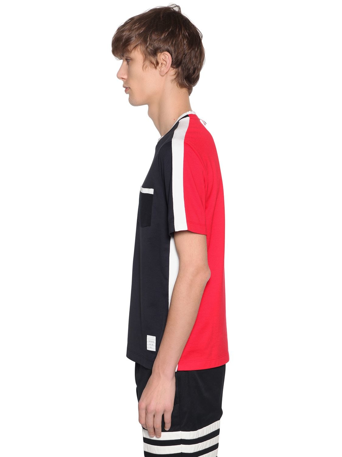Two Tone Jersey T-shirt W/ Side Stripes – The Fashionisto