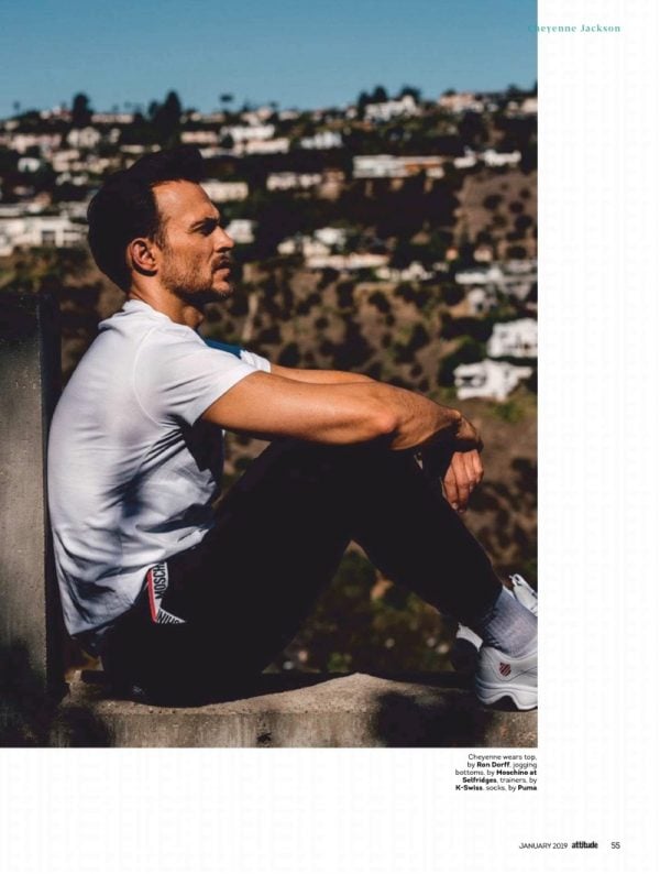 Cheyenne Jackson 2018 Attitude Cover Shoot