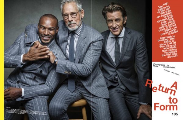 Tyson Beckford, Bruce Hulse, & Tim Easton for Esquire