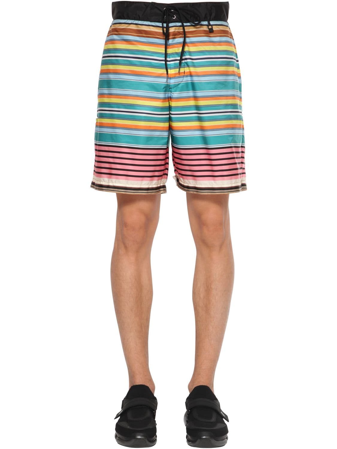 Striped Nylon Swim Shorts The Fashionisto
