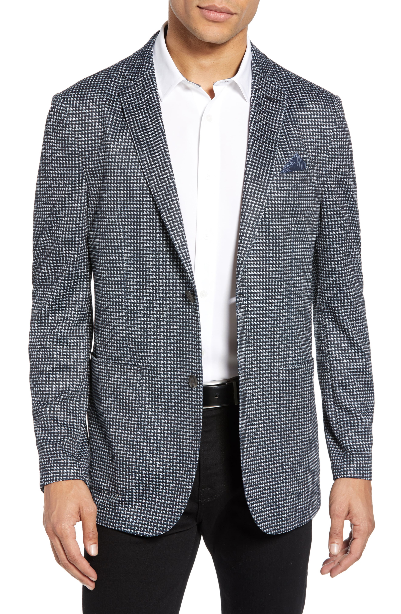 Men’s Vince Camuto Slim Fit Print Mesh Sport Coat, Size X-Small - Black ...
