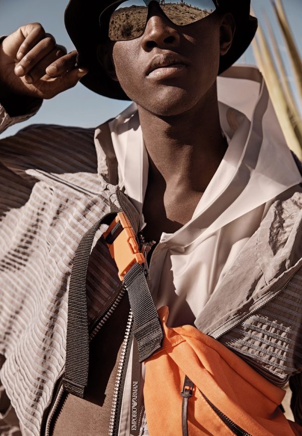 Oumar Diouf 2019 Elle Men China Editorial