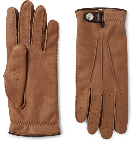 Brunello Cucinelli – Shearling-Lined Leather Gloves – Men – Brown | The ...