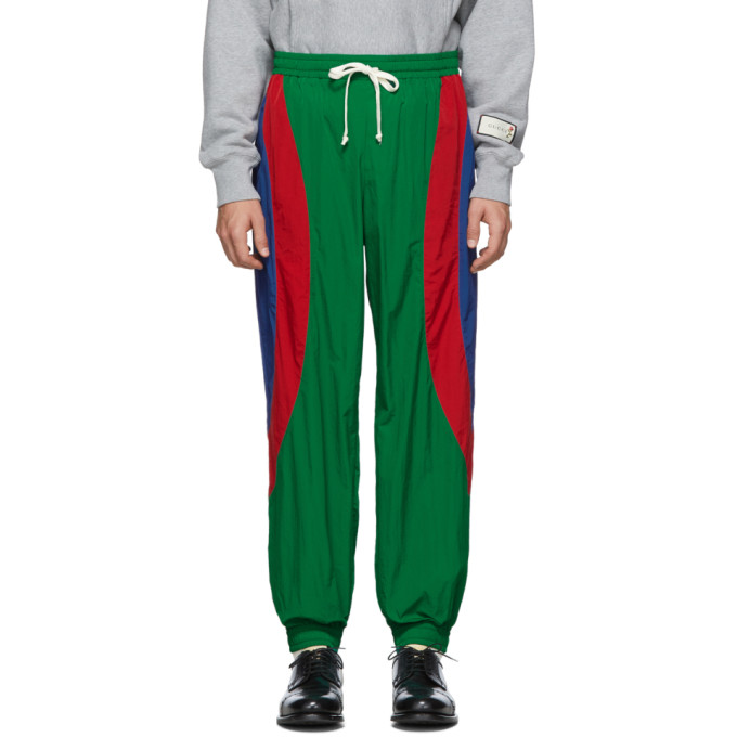 Gucci Red and Green Waterproof Jogging Lounge Pants | The Fashionisto