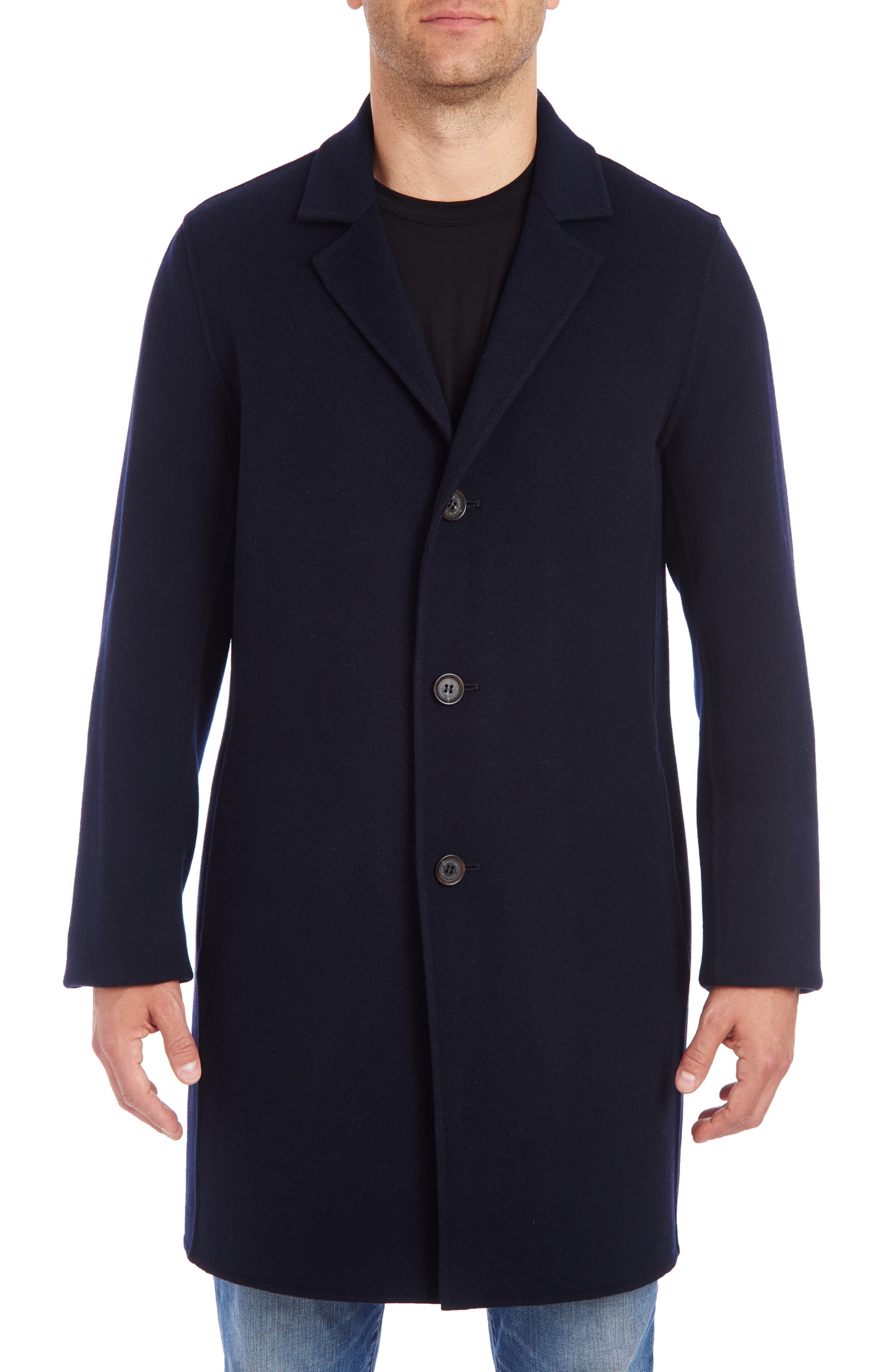 Men’s Vince Camuto Wool Blend Car Coat, Size Small – Blue | The Fashionisto