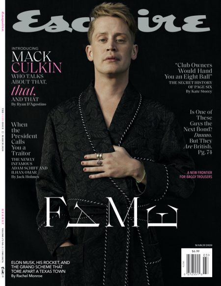 Macaulay Culkin 2020 Esquire Cover Photo Shoot