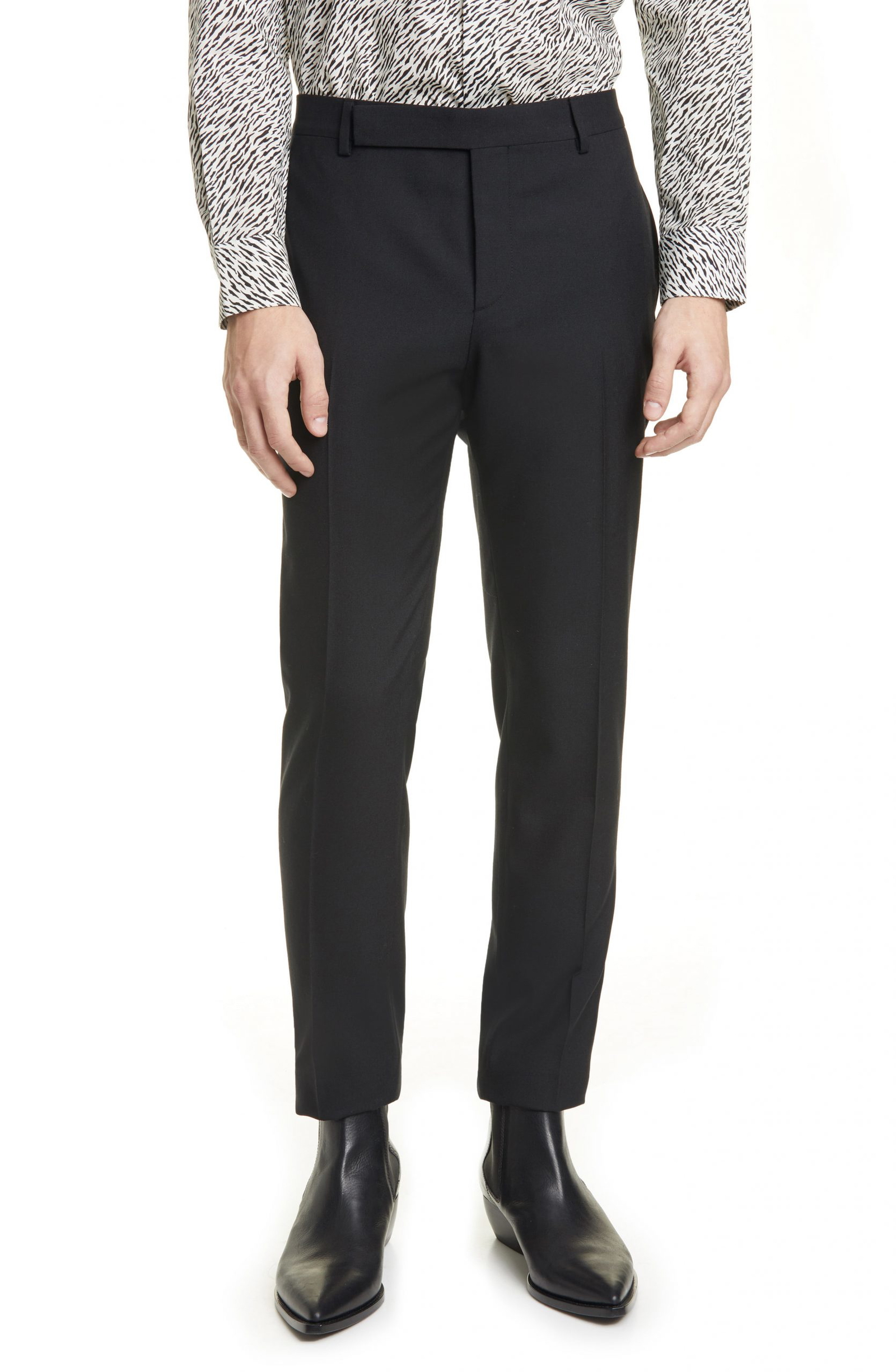 Men’s Saint Laurent Classic Wool Pants, Size 46 EU - Black | The ...