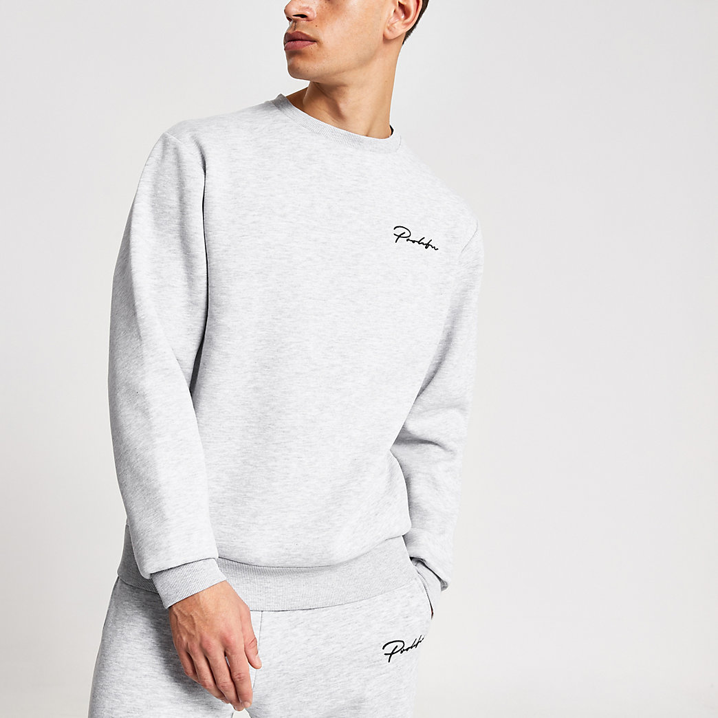 River Island Mens Prolific grey regular fit sweatshirt | The Fashionisto