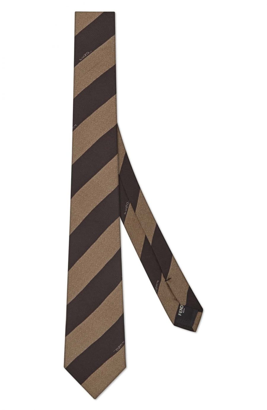 Men’s Fendi Pequin Stripe Silk Tie, Size One Size - Beige | The Fashionisto