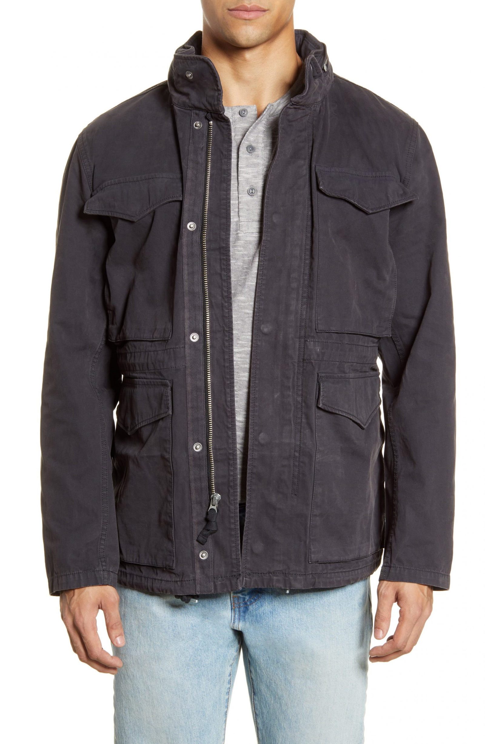 Men’s Madewell Slim Fit Field Jacket, Size X-Large - Black | The ...