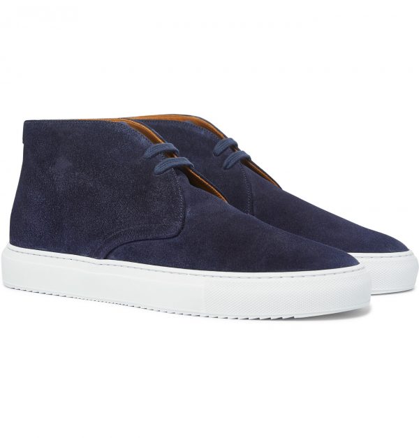 Mr P. - Larry Suede Desert Boots - Men - Blue | The Fashionisto