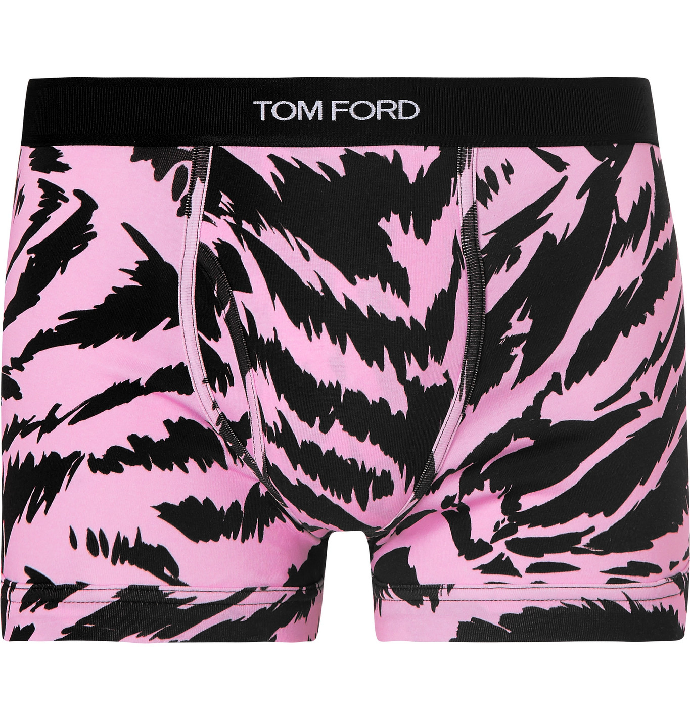 Tom Ford Zebra Print Stretch Cotton Jersey Boxer Briefs Men Pink