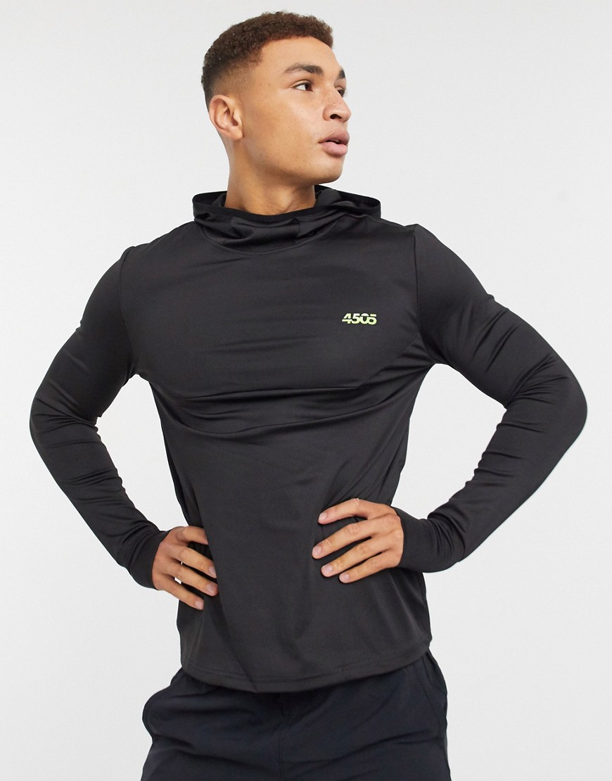 ASOS 4505 muscle training hoodie in black | The Fashionisto