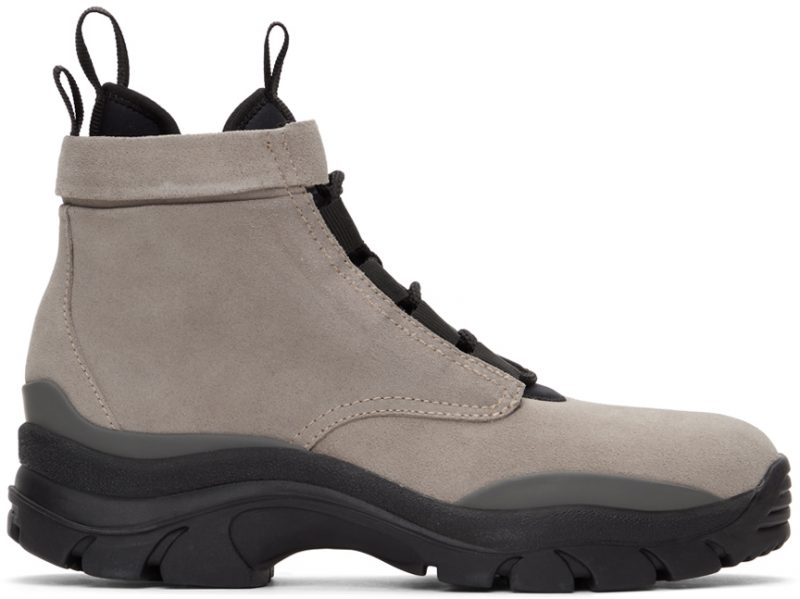 John Elliott Taupe Speed Lace-Up Boots | The Fashionisto