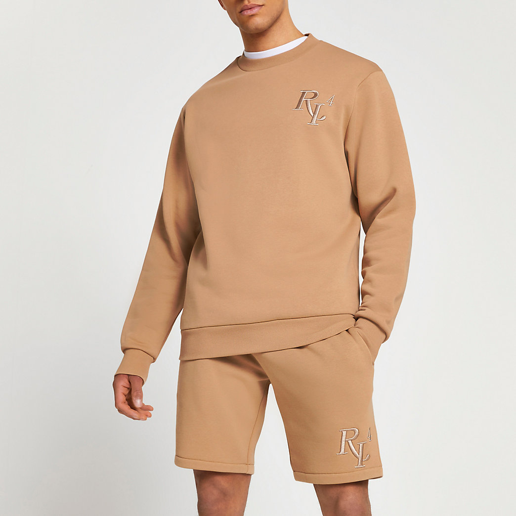 River Island Mens Stone RI4 slim fit sweatshirt | The Fashionisto
