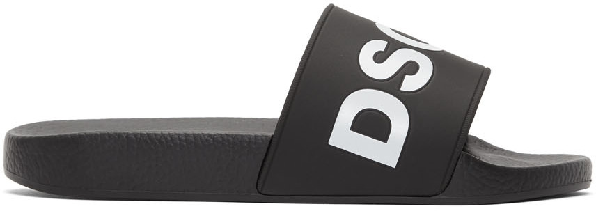 Dsquared2 Black Dune Slides – The Fashionisto