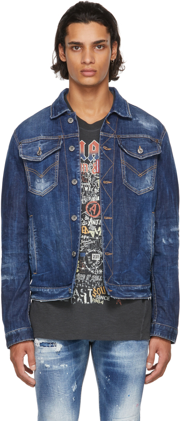 Dsquared2 Blue Denim Dan Jacket – The Fashionisto