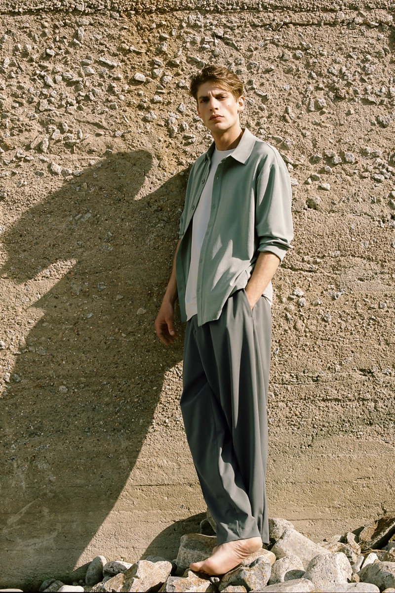 Zara Man Model Baptiste Radufe 2022 Day Wear