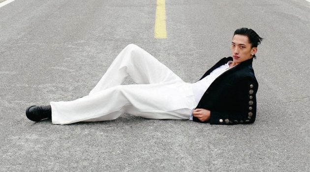 Oumar Diouf 2019 Elle Men China Editorial