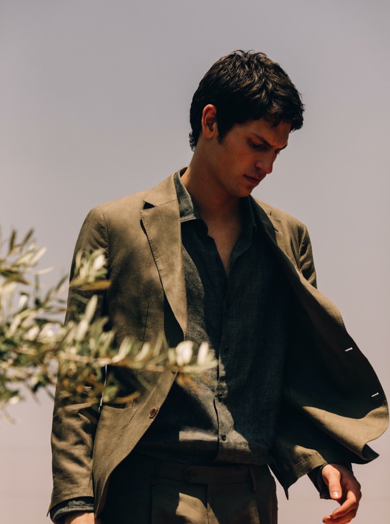 Justin Eric Martin Model Massimo Dutti Men Editorial 2022