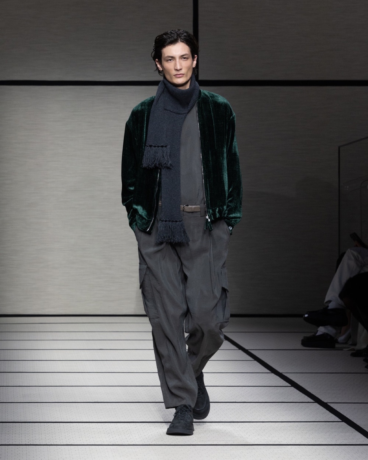 Giorgio Armani Fall 2025 Delivers Grey Hues & Velvet Dreams