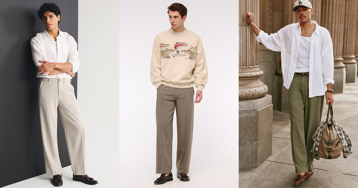 Abercrombie & Fitch Reclaims the Golden Era of the Baggy Trouser